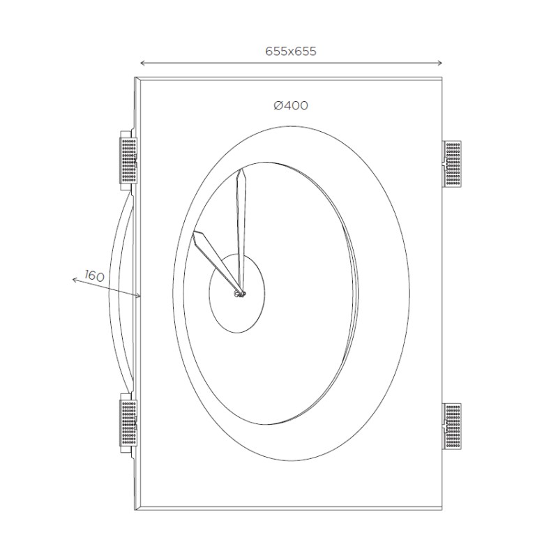Meridian Recessed Clock - visionartlighting.com